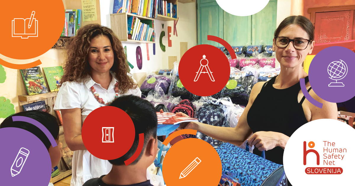 Pred začetkom šole smo šolarjem podarili 80 šolskih torb, razveselili smo tudi 20 najmlajših ...